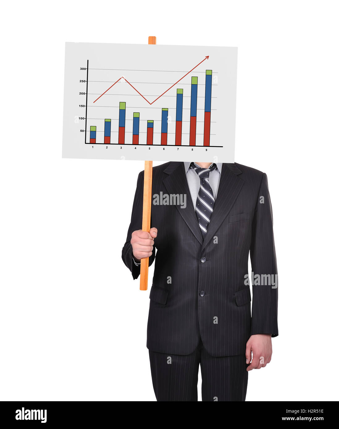 signboard with graph of profits Stock Photo - Alamy
