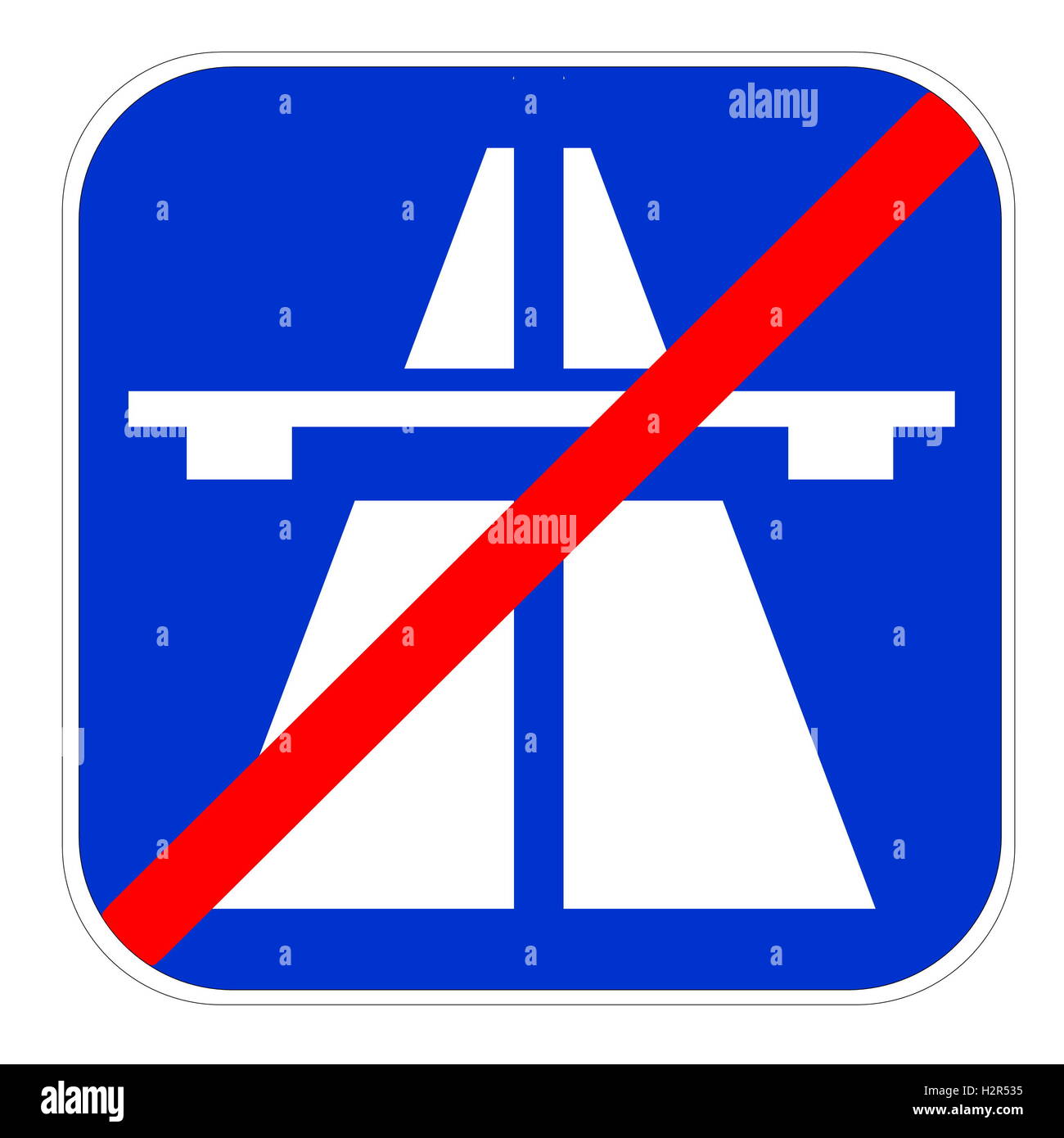 European highway end icon Stock Photo - Alamy