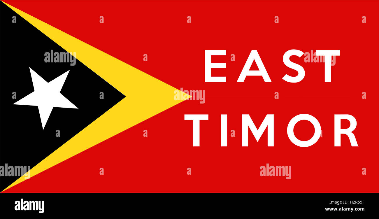 flag of east timor Stock Photo - Alamy