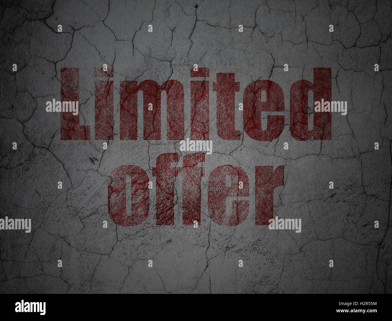 Finance concept: Limited Offer on grunge wall background Stock Photo ...