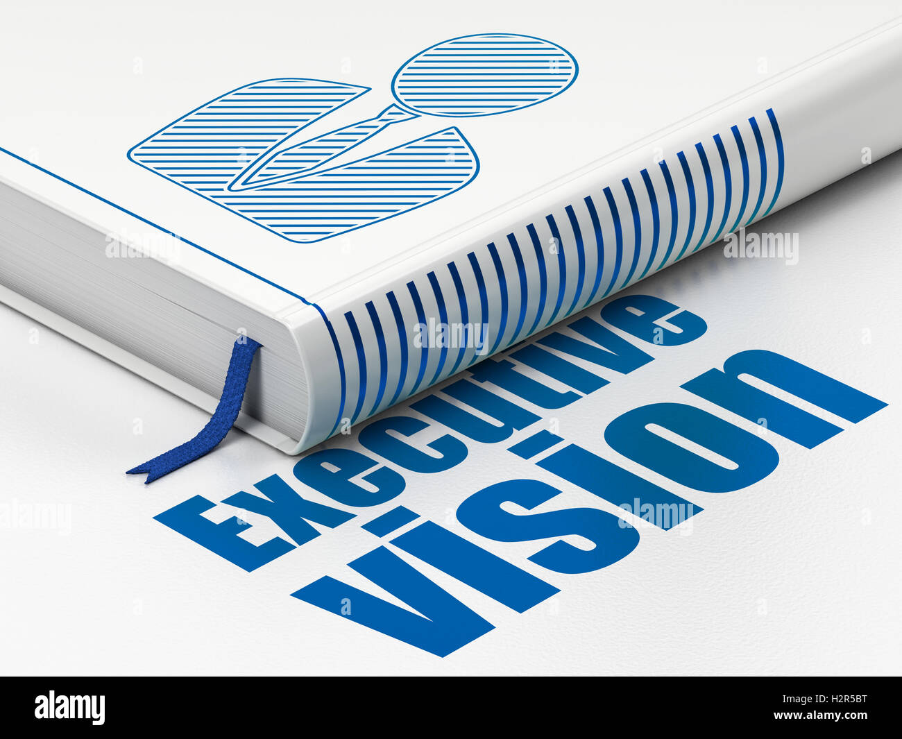 Finance concept: book Business Man, Executive Vision on white ...