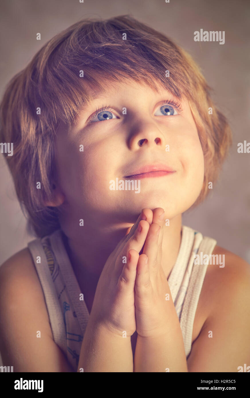 boy at prayer Stock Photo - Alamy