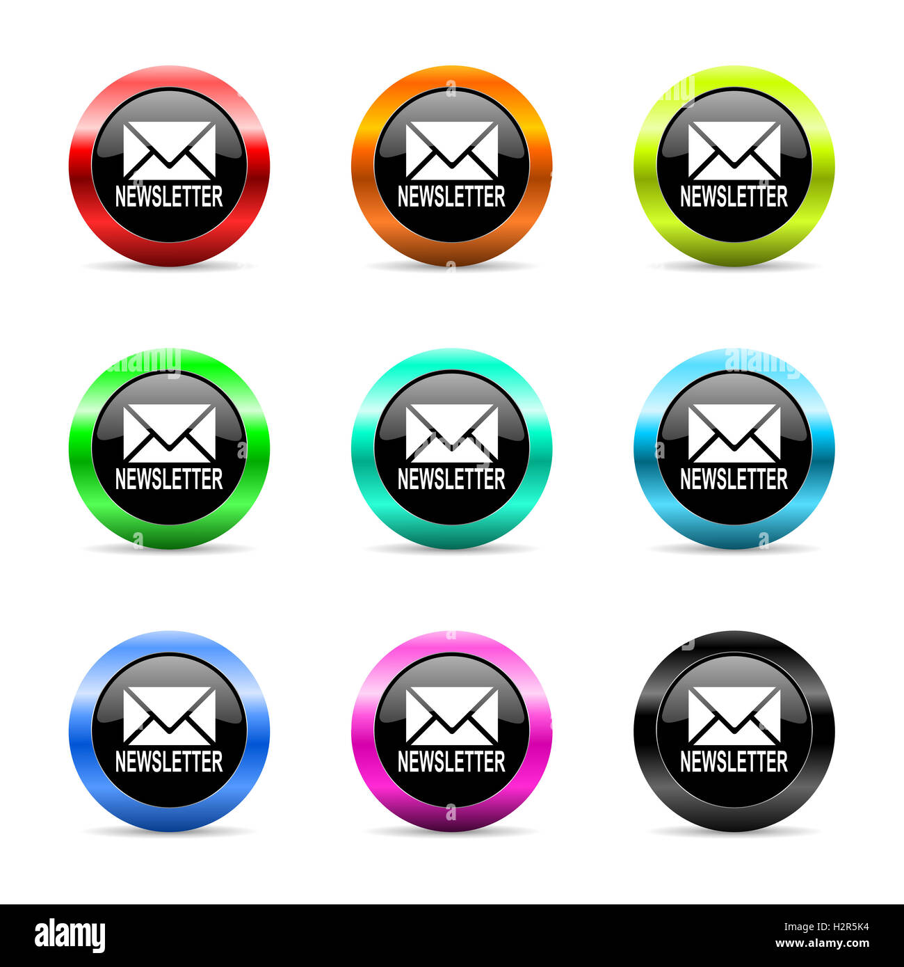 newsletter web icons set Stock Photo - Alamy