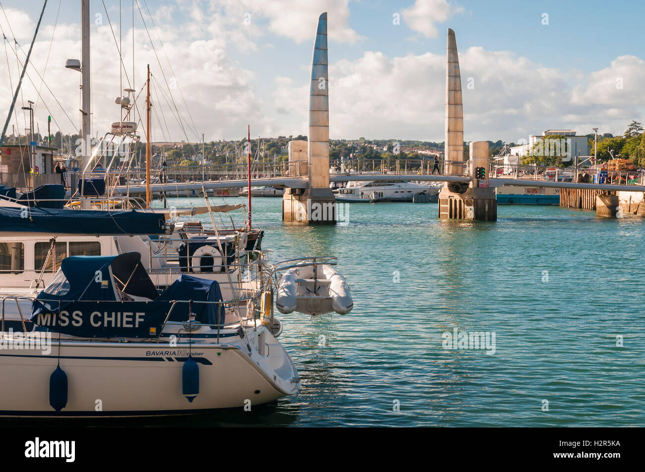 Torquay harbour bridge Stock Photo - Alamy