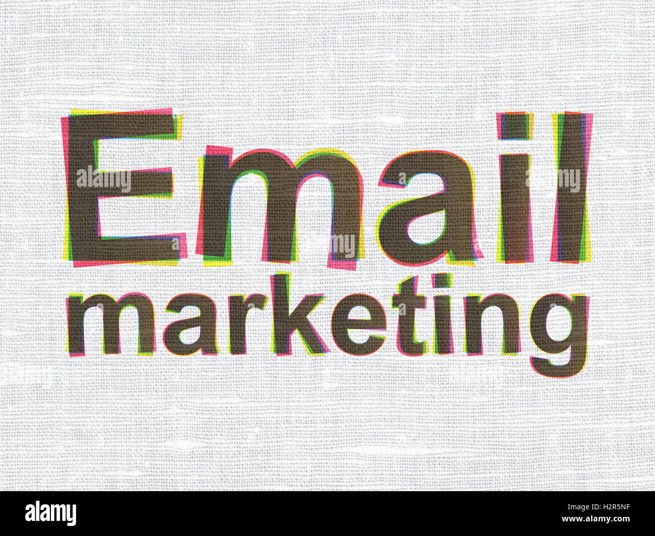 Business concept: Email Marketing on fabric texture background Stock ...