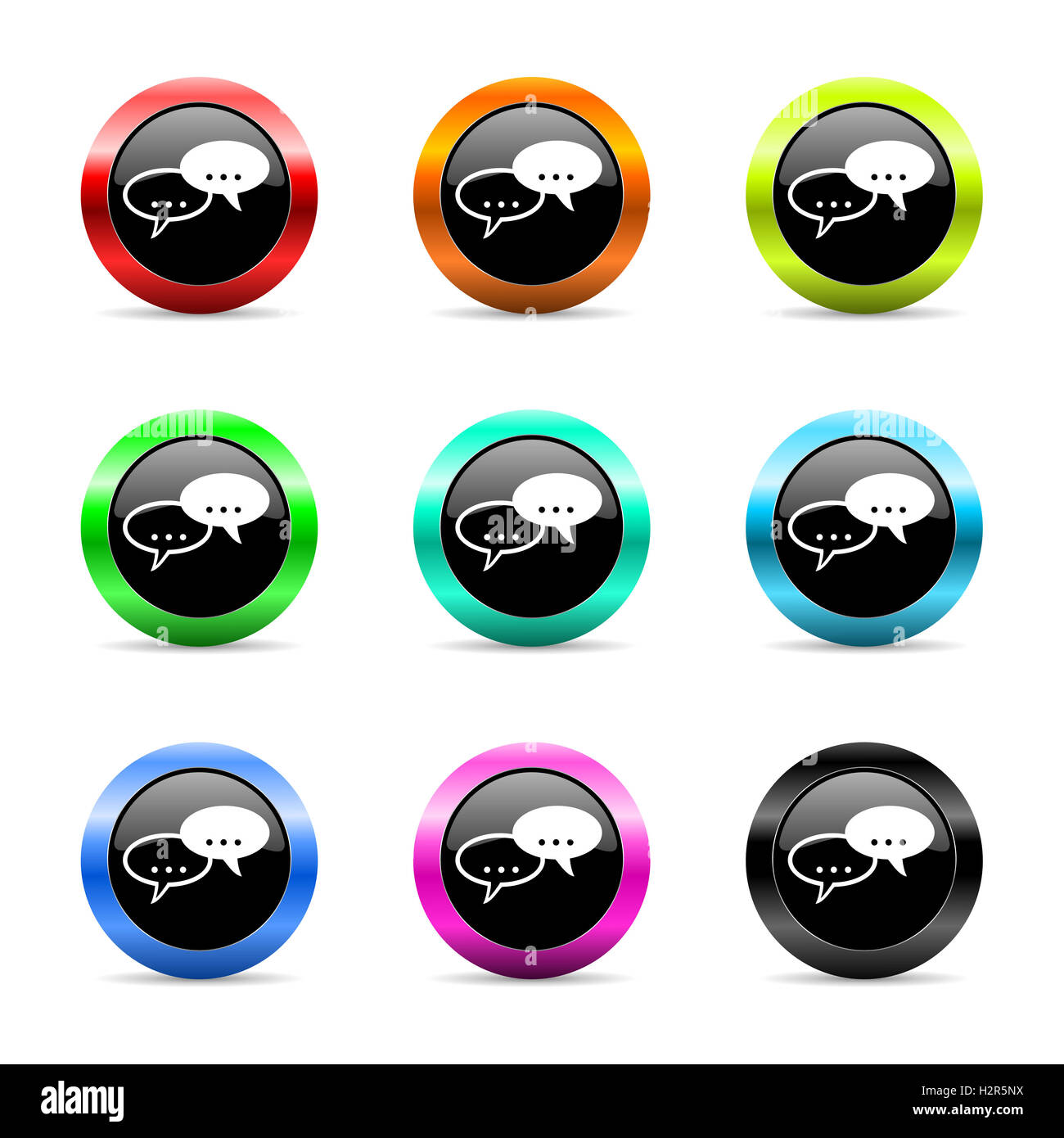 Communication icon set web hi-res stock photography and images - Alamy