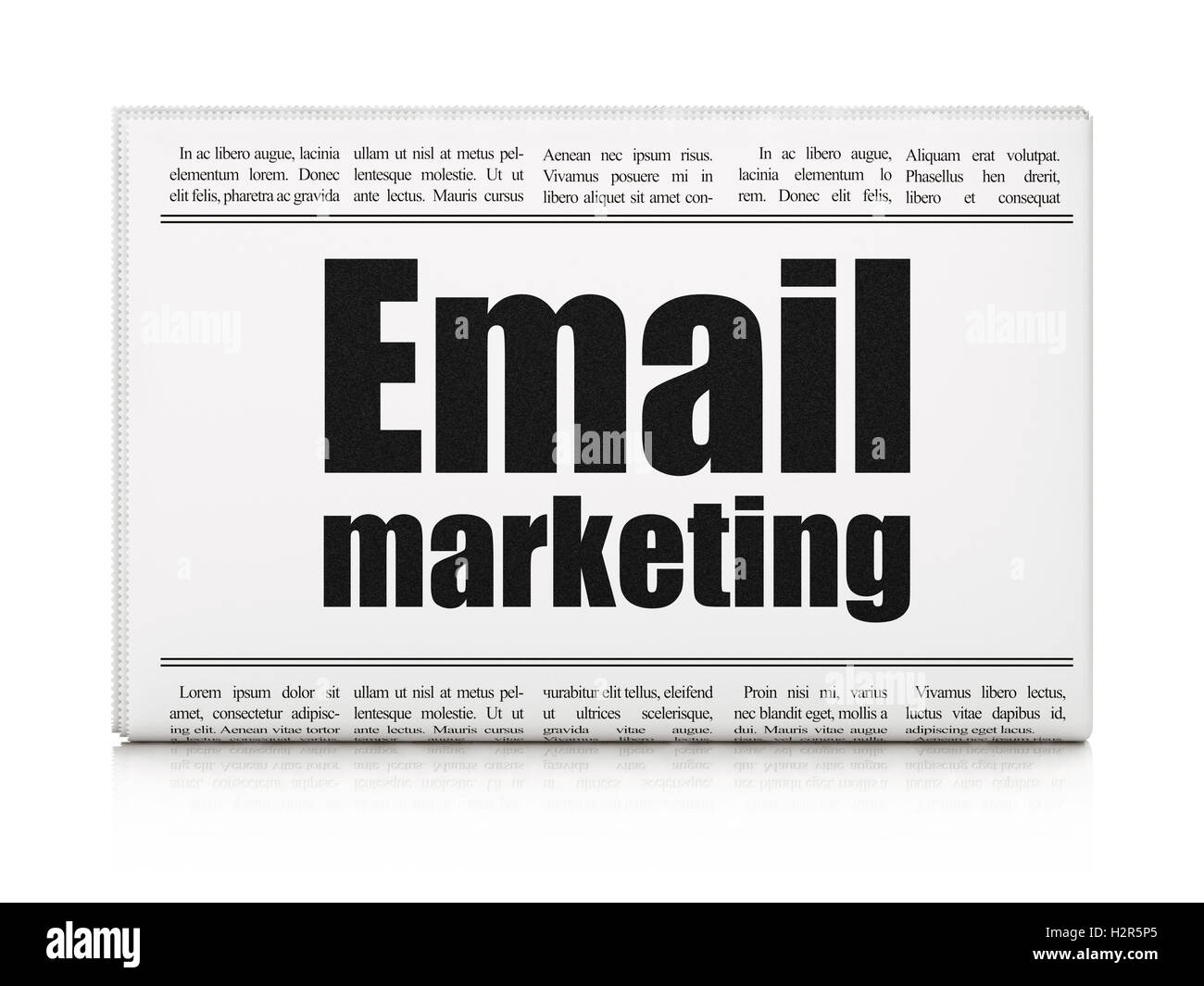 Business concept: newspaper headline Email Marketing Stock Photo - Alamy
