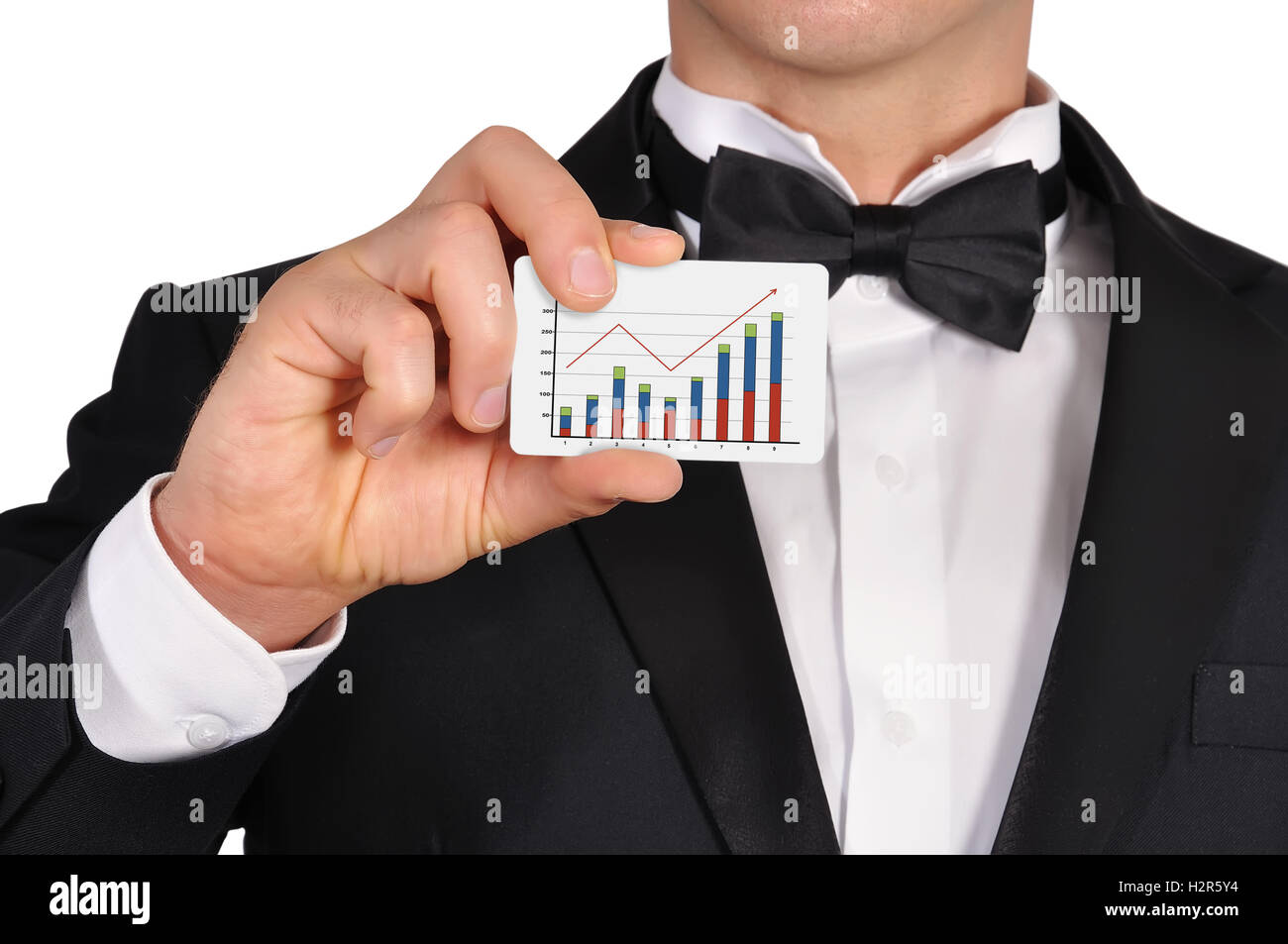 visiting card with chart Stock Photo - Alamy