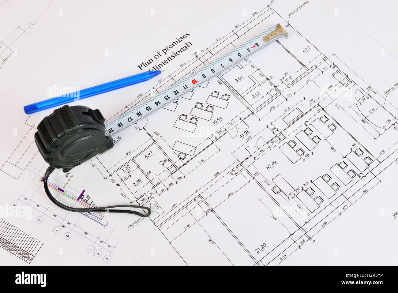 Construction drawing. Desk builder Stock Photo - Alamy Construction drawing. Desk builder Stock Photo - Alamy