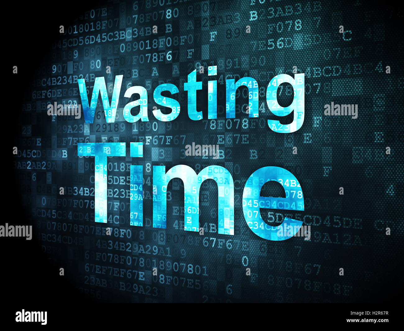 Time concept: Wasting Time on digital background Stock Photo - Alamy
