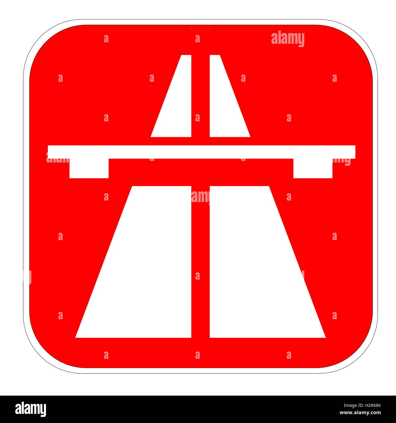 Red highway icon Stock Photo - Alamy