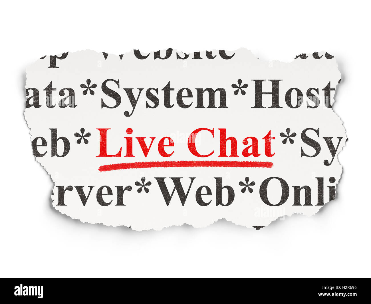 Web design concept: Live Chat on Paper background Stock Photo - Alamy