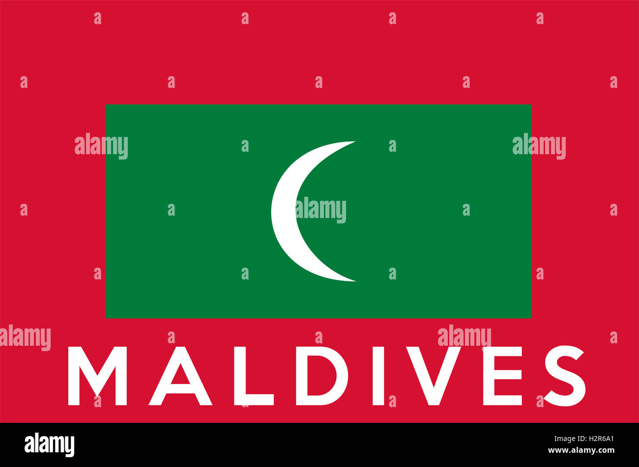 Maldives country flag hi-res stock photography and images - Alamy