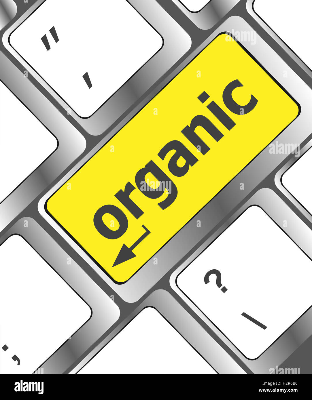 organic word on green keyboard button Stock Photo - Alamy