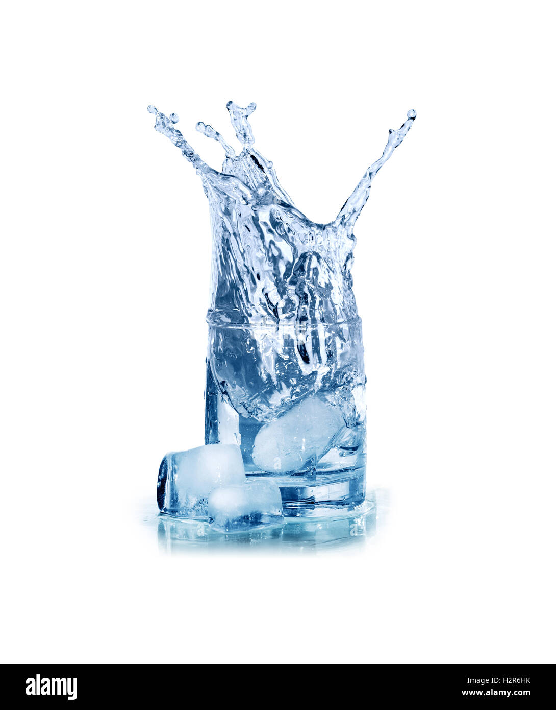 Water With Ice Stock Photo - Alamy