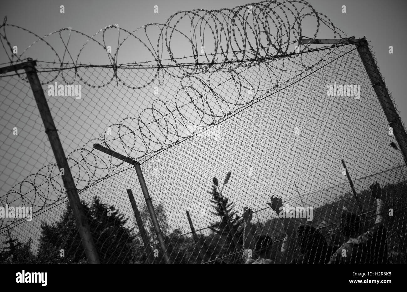 Fence prison jail security perimeter hi-res stock photography and ...