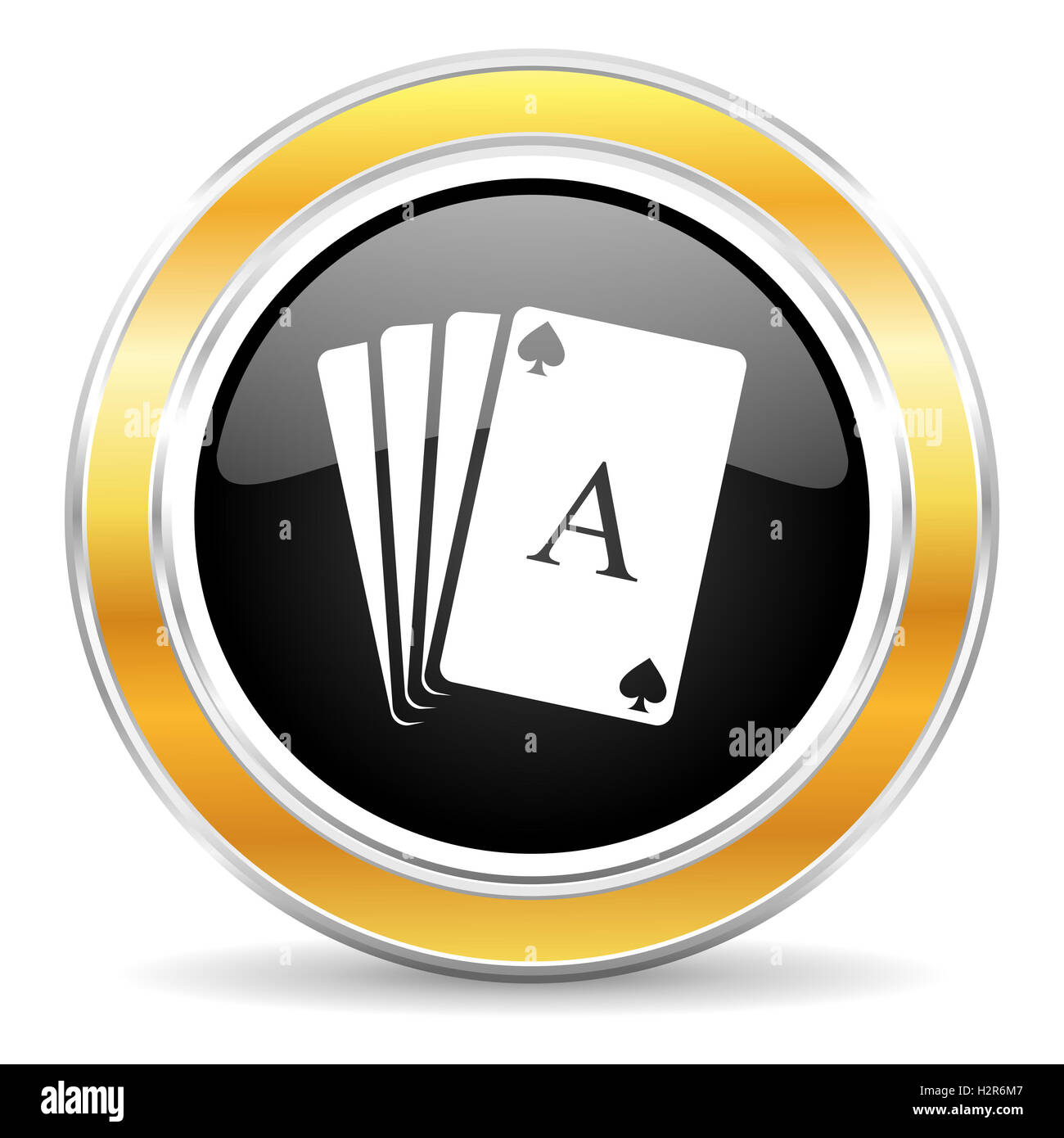 Golden poker playing cards Cut Out Stock Images & Pictures - Alamy