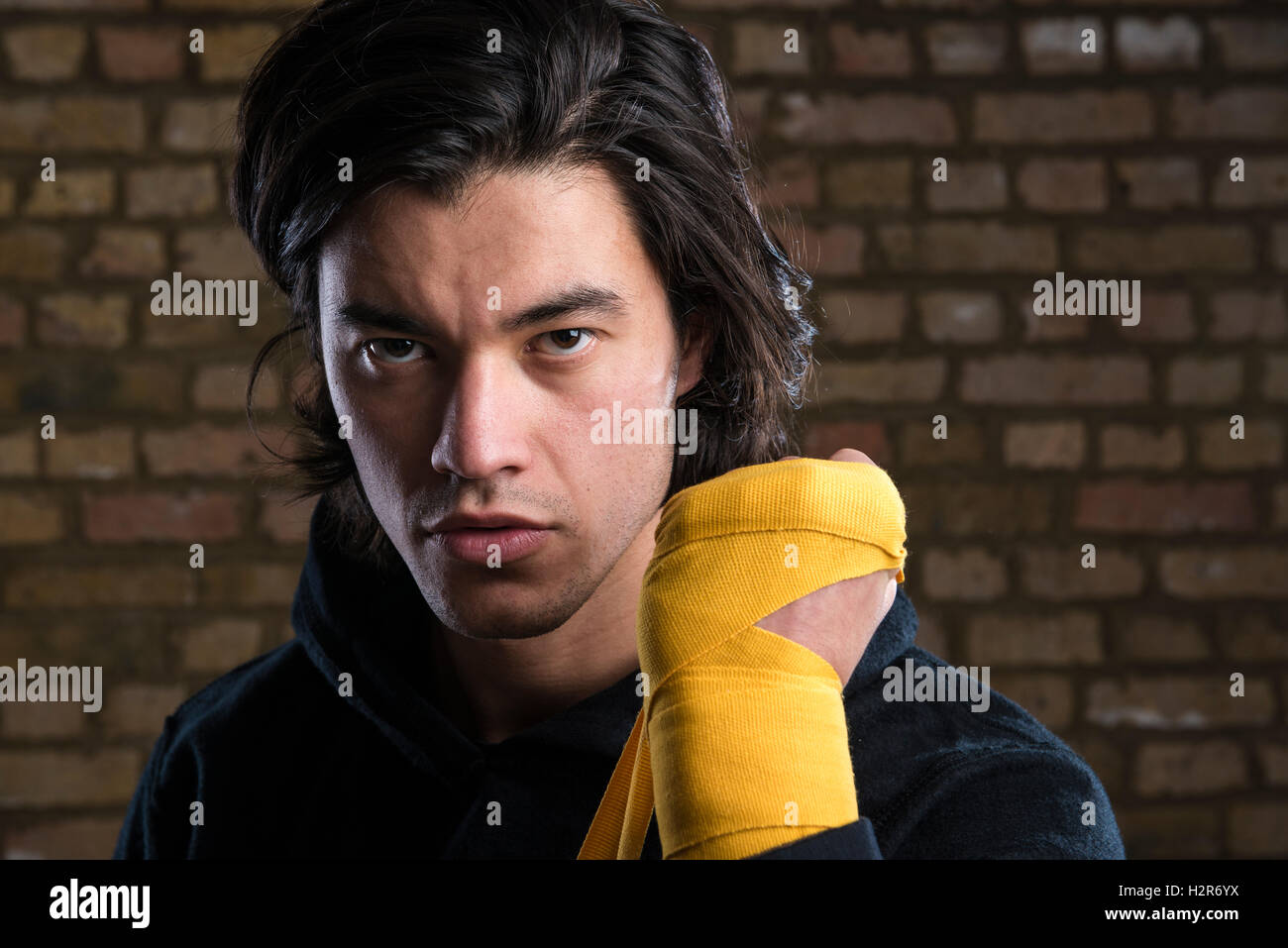 Serious asian male boxer hi-res stock photography and images - Alamy