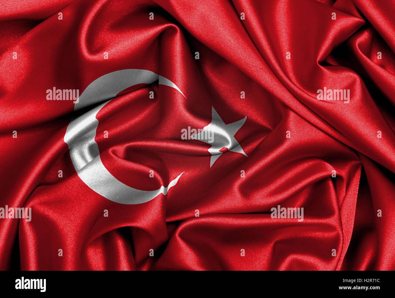 Satin texture turkish flag hi-res stock photography and images - Alamy