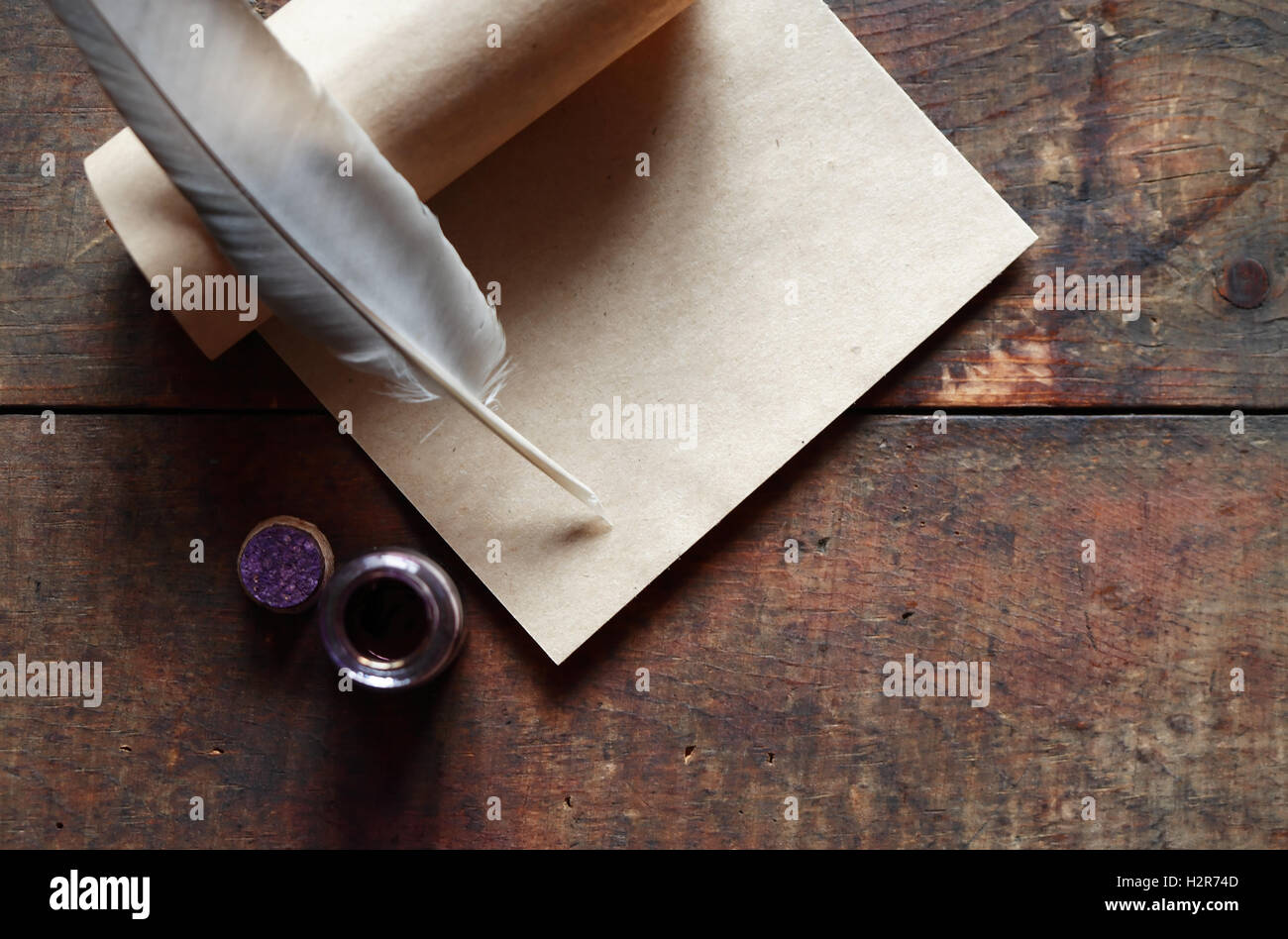 Quill And Scroll Stock Photo - Alamy