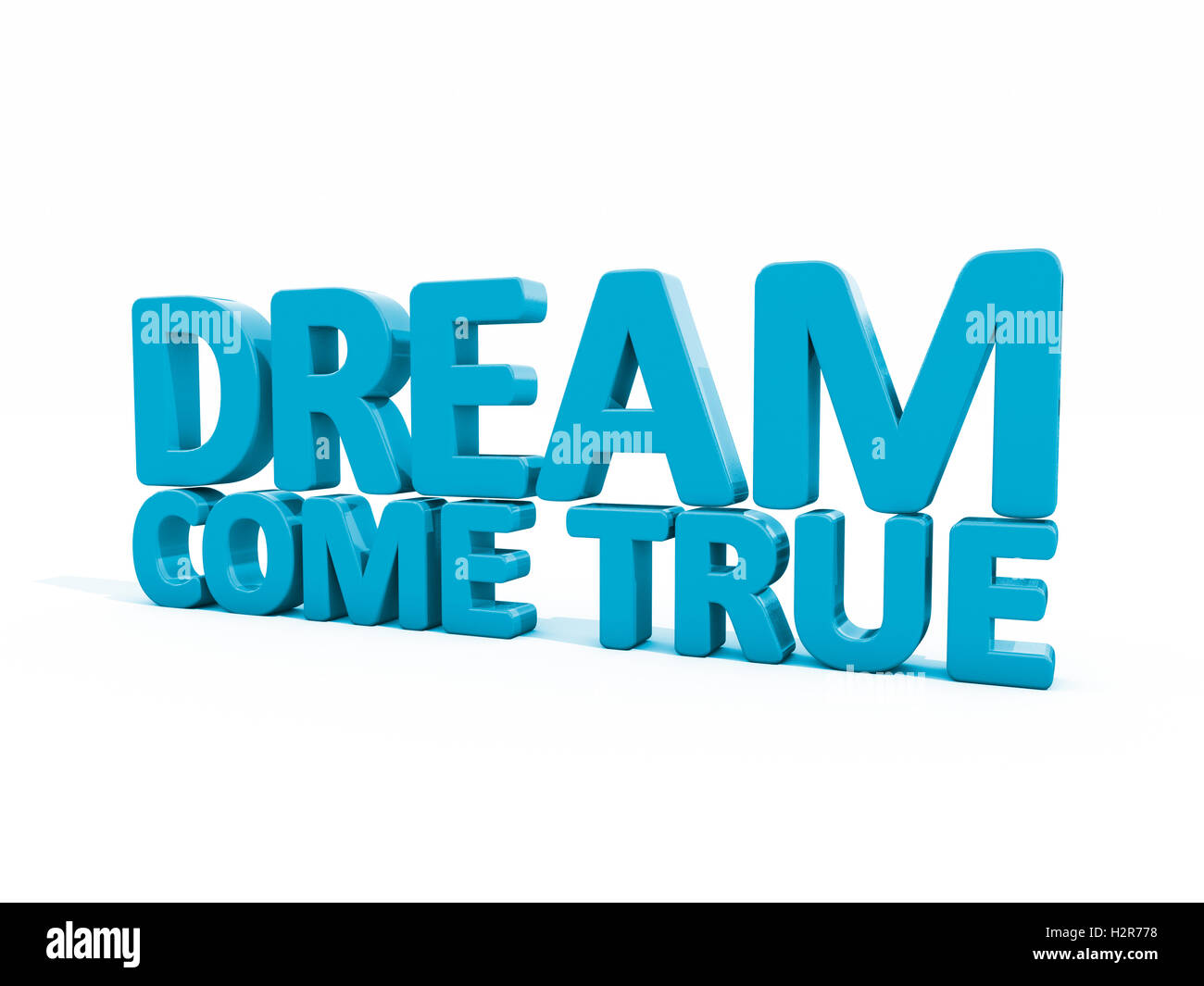 3d phrase dream come true Stock Photo - Alamy