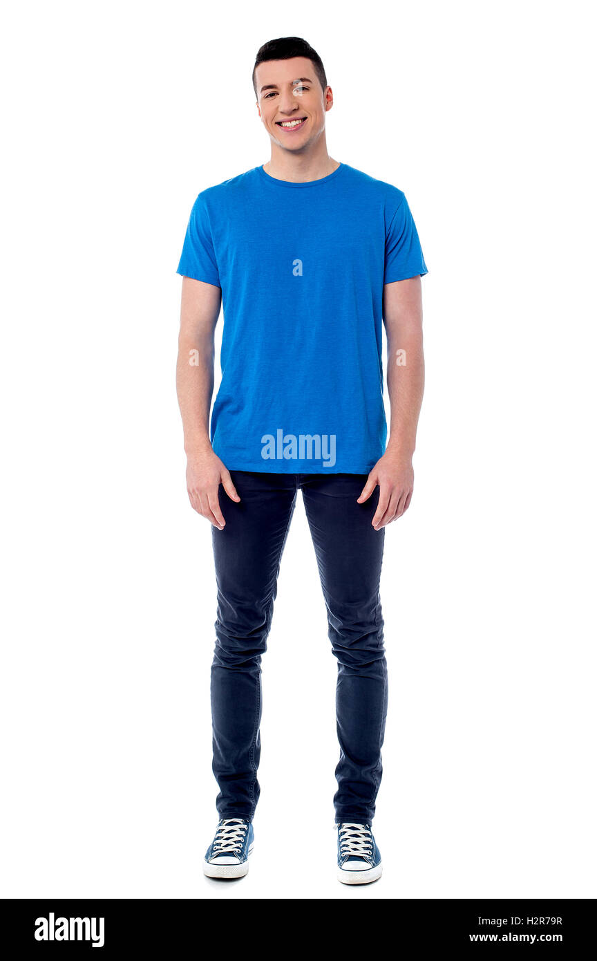 Full length image of young smart guy Stock Photo - Alamy