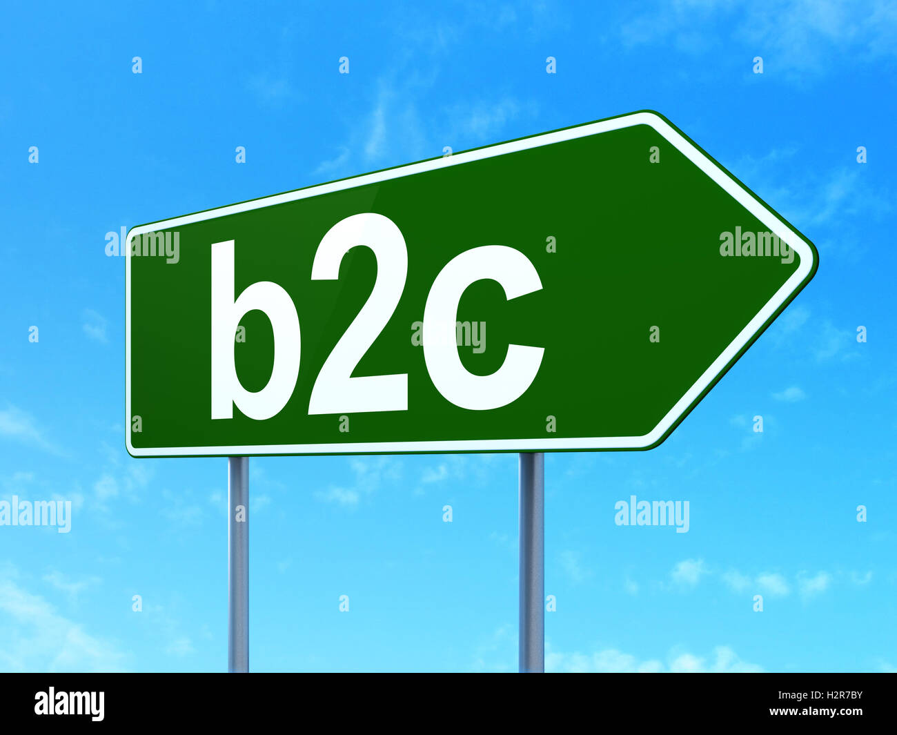 Business concept: B2c on road sign background Stock Photo - Alamy