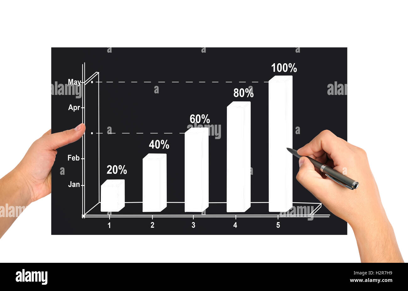 hand drawing graph Stock Photo - Alamy
