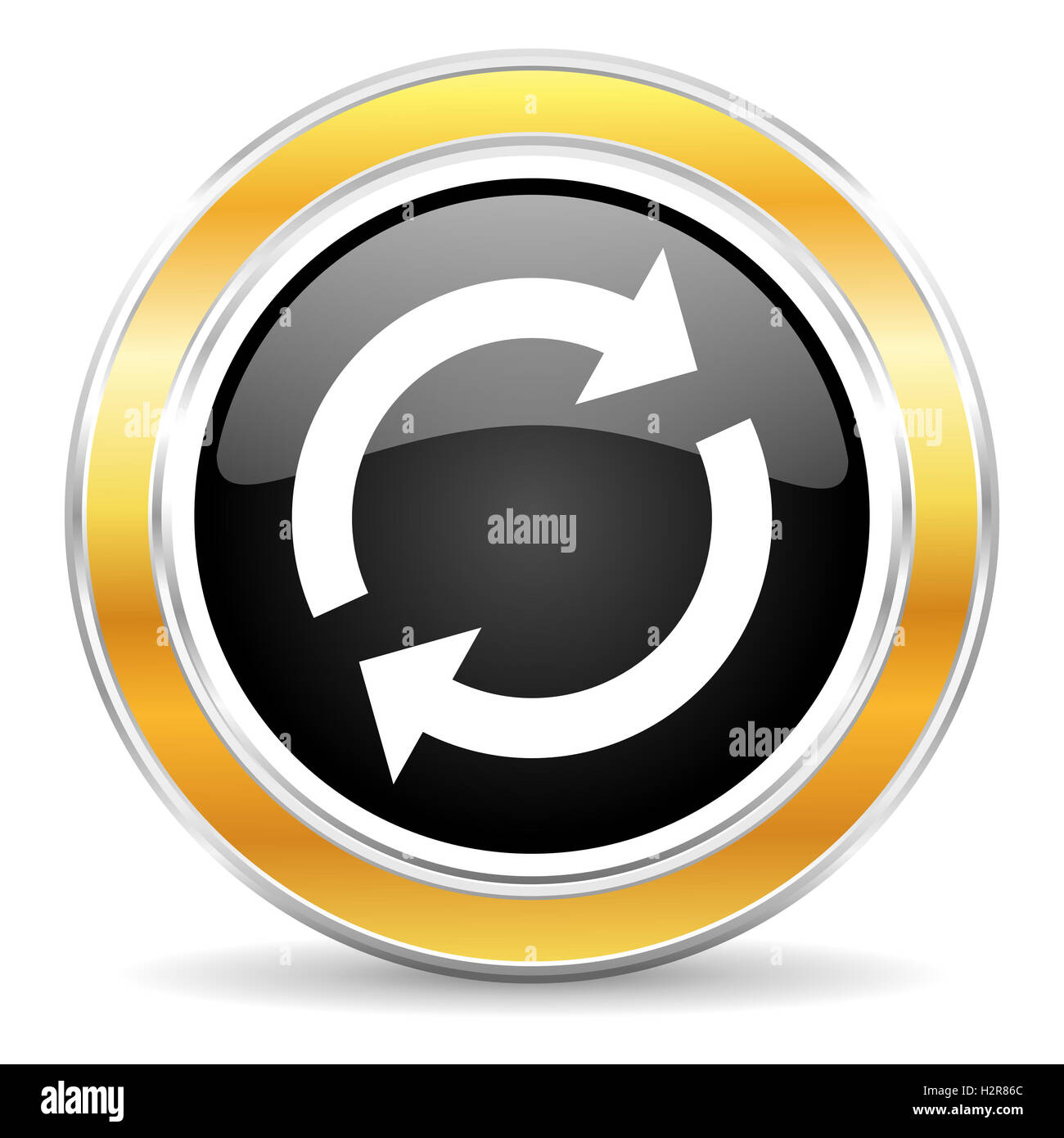 Golden reload icon hi-res stock photography and images - Alamy