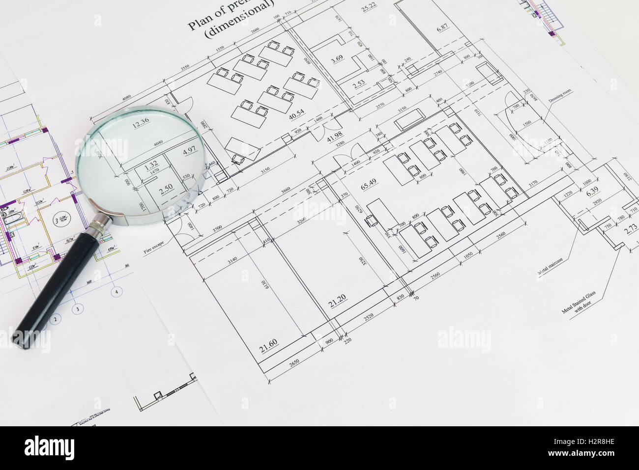 Construction drawing. The desk architect Stock Photo - Alamy