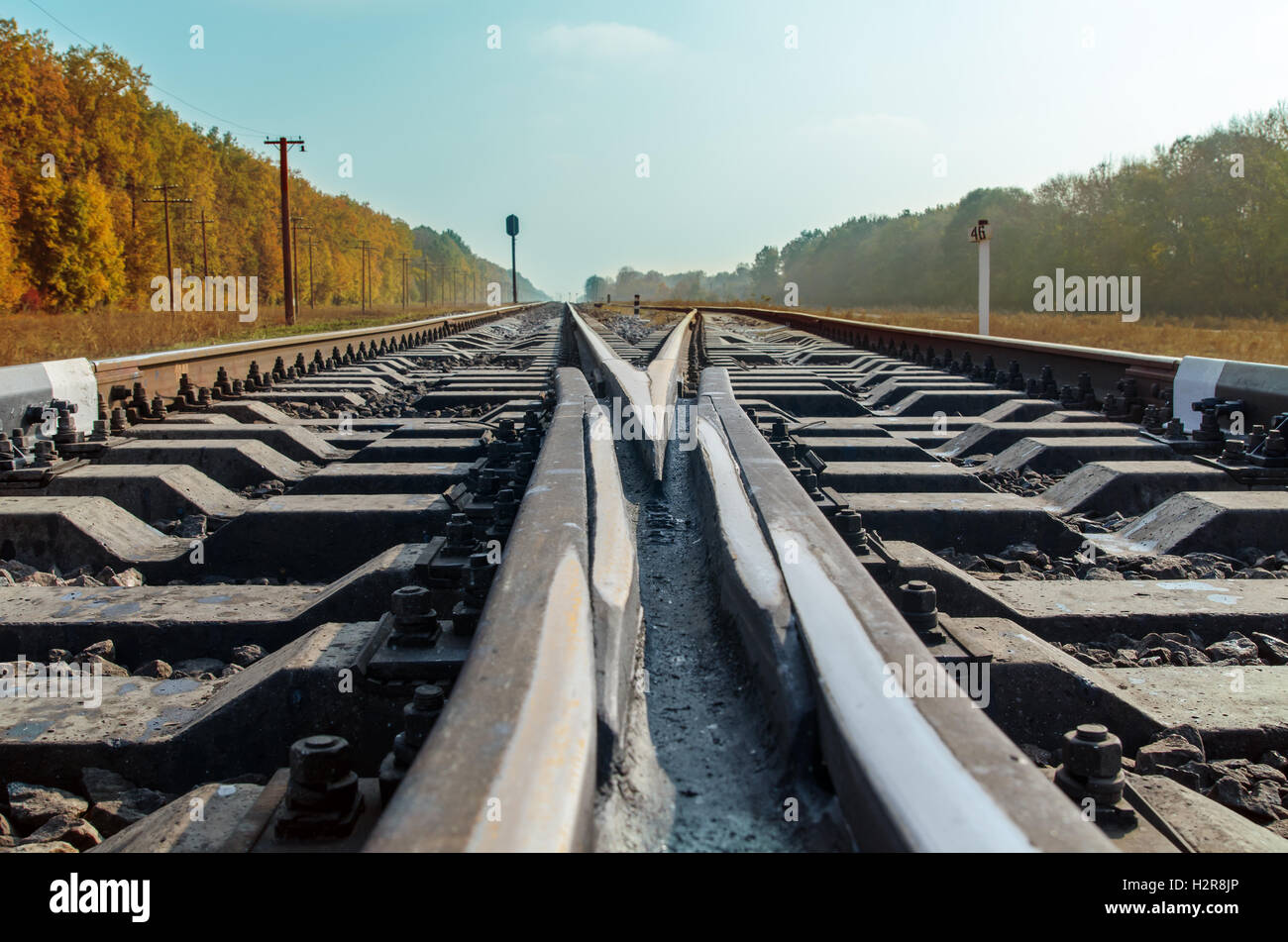 Two railroads hi-res stock photography and images - Alamy