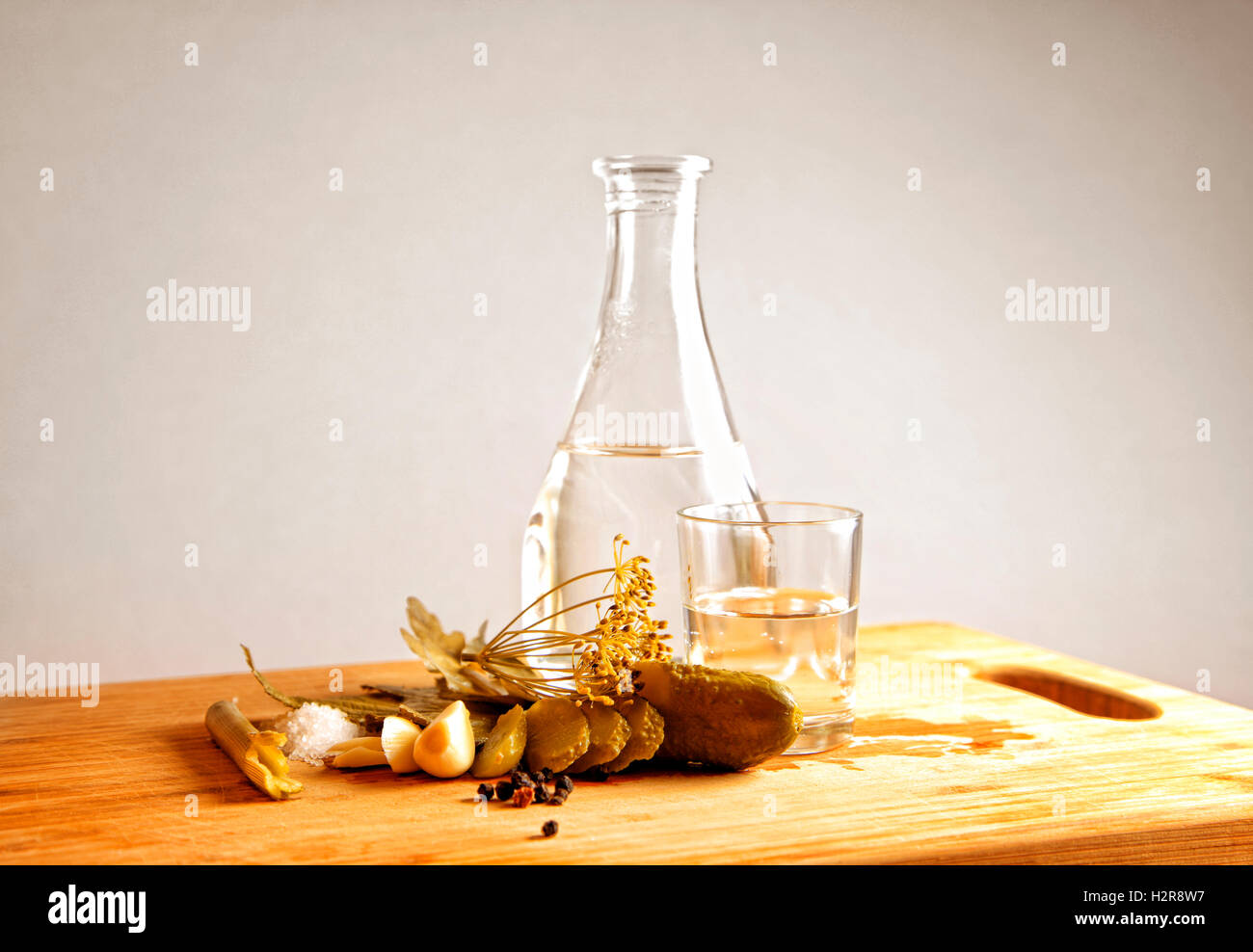 Traditional russian appetizer to vodka Stock Photo - Alamy