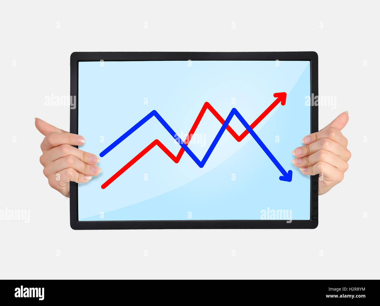 tablet with graph Stock Photo - Alamy