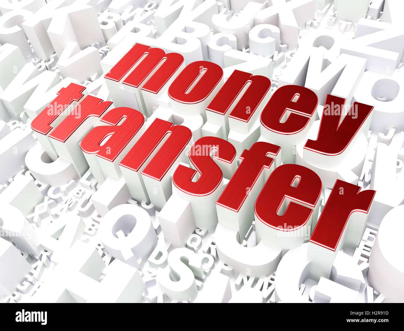 Finance concept: Money Transfer on alphabet background Stock Photo - Alamy