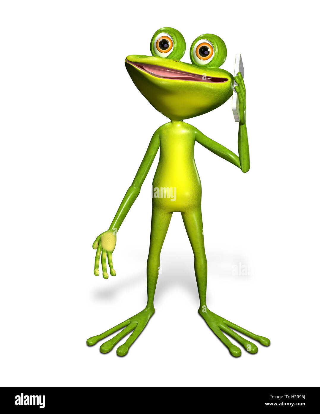 frog with a smartphone Stock Photo - Alamy