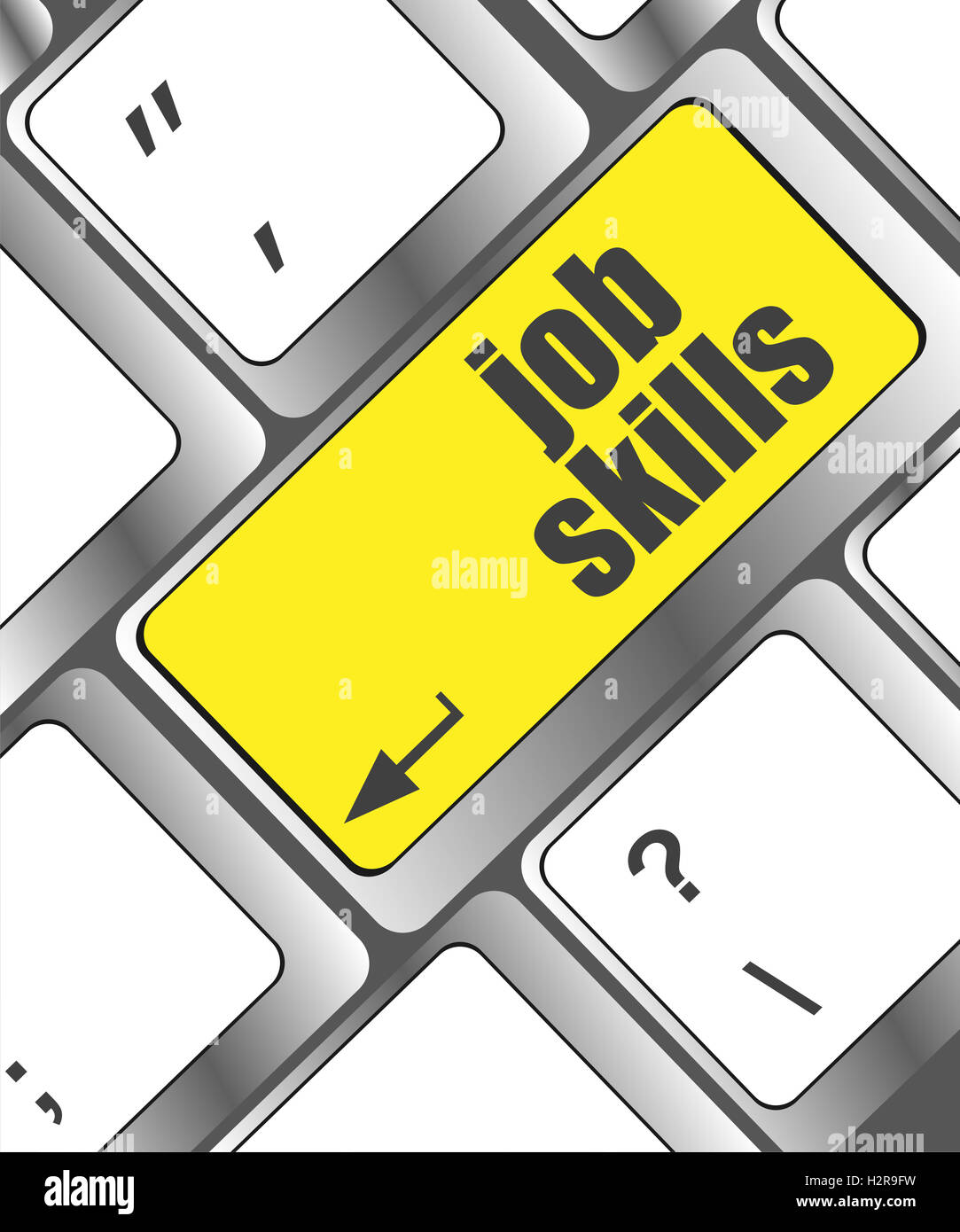 Computer keyboard with job skills key. business concept Stock Photo - Alamy