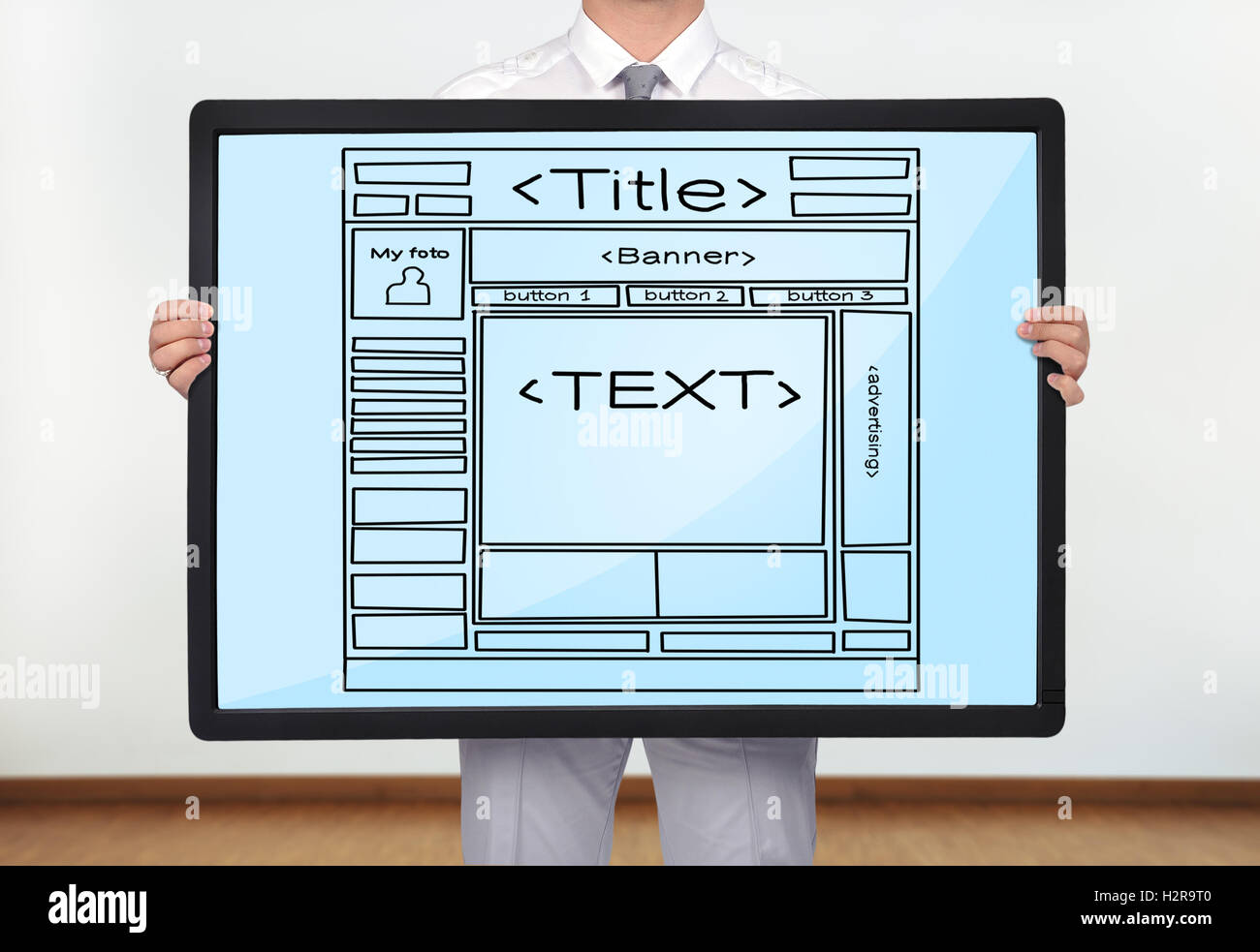plasma with template website Stock Photo - Alamy