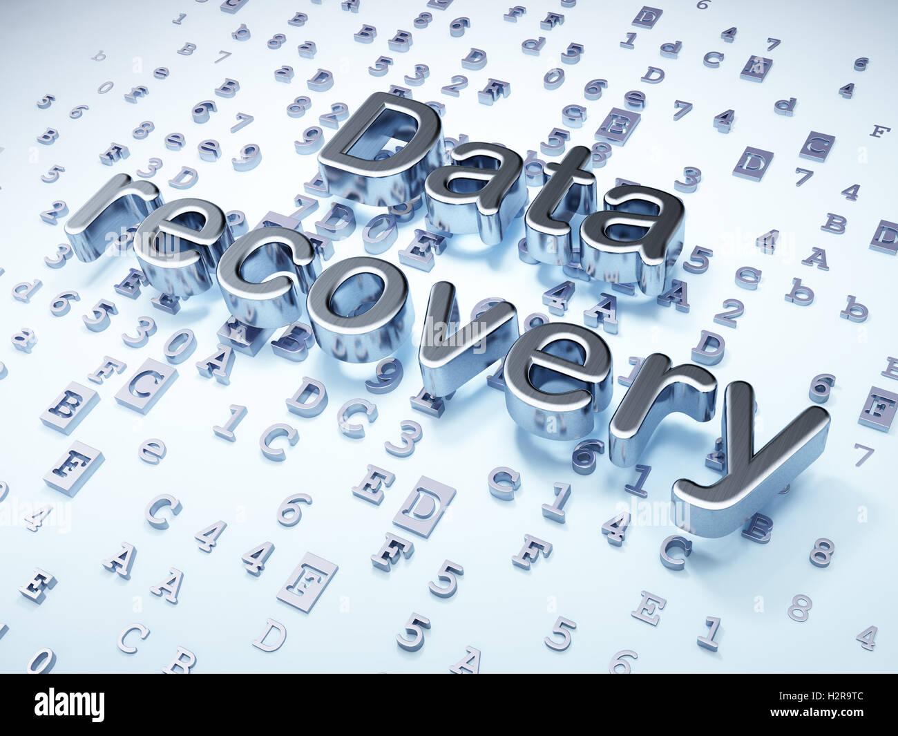Data concept: Silver Data Recovery on digital background Stock Photo ...