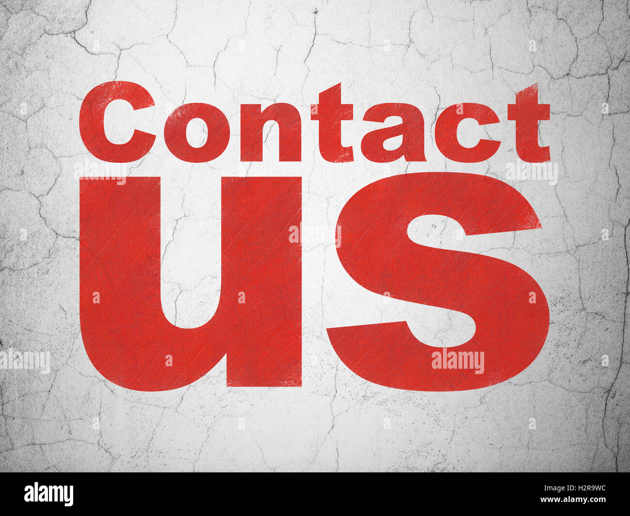 Advertising concept: Contact Us on wall background Stock Photo - Alamy