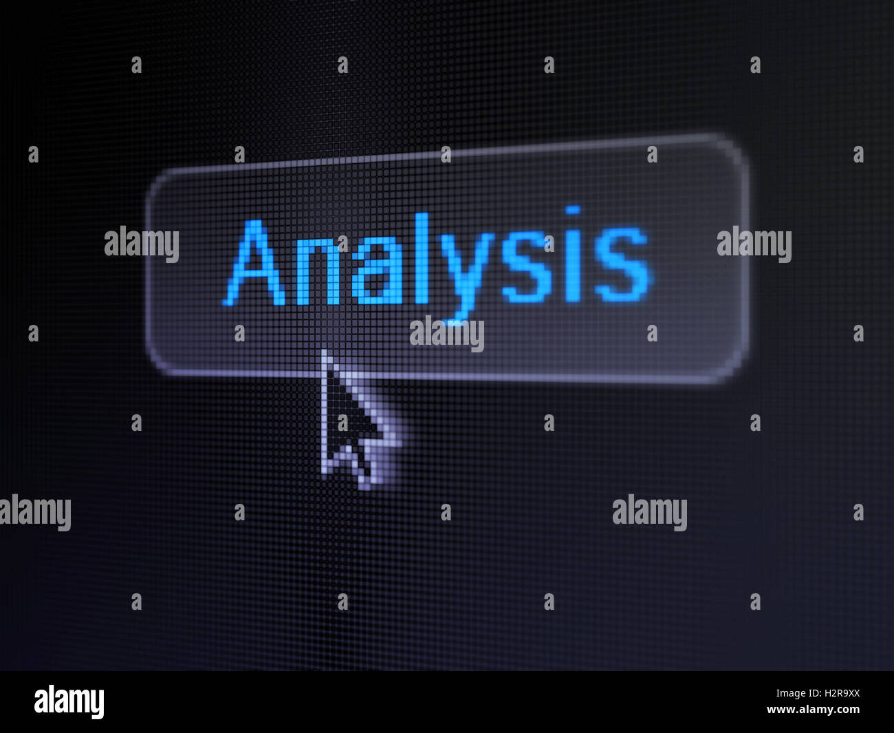 Advertising concept: Analysis on digital button background Stock Photo ...