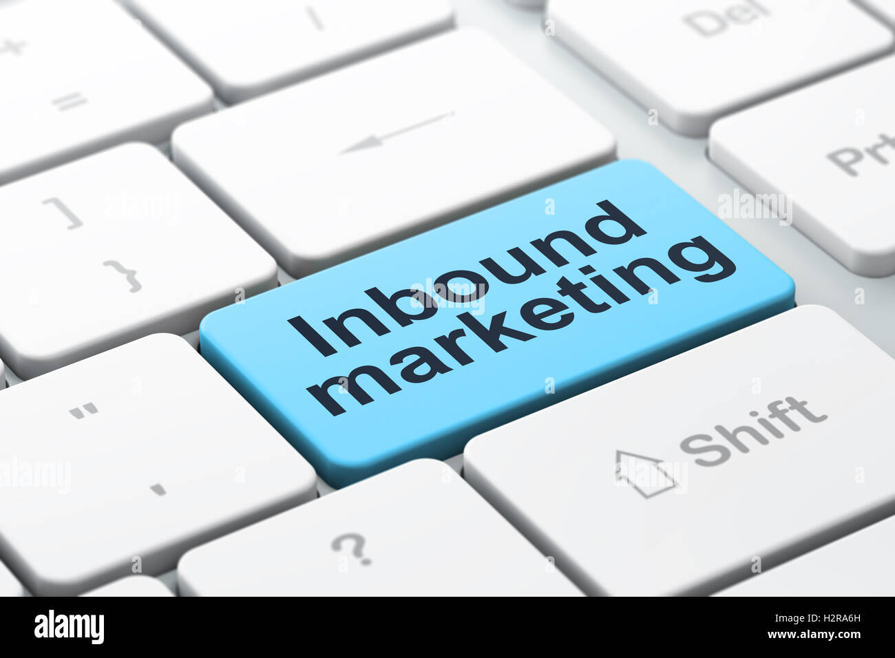 Business concept: Inbound Marketing on computer keyboard background ...