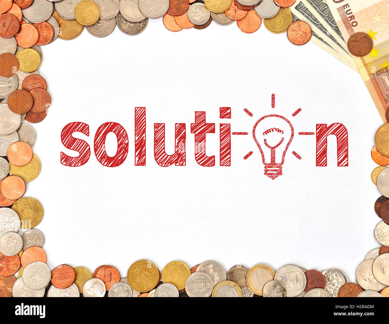 solution and money Stock Photo - Alamy