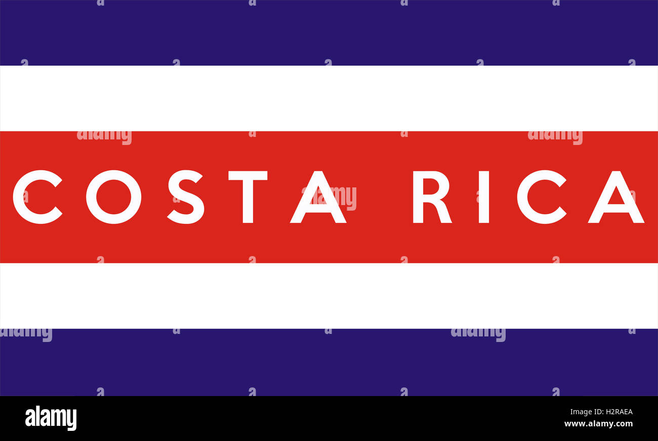 flag of costa rica Stock Photo - Alamy