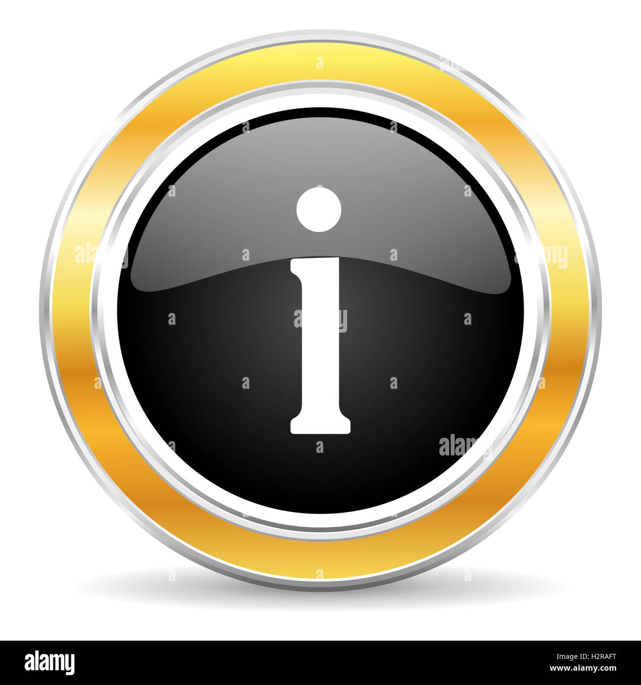 Golden info icon hi-res stock photography and images - Alamy