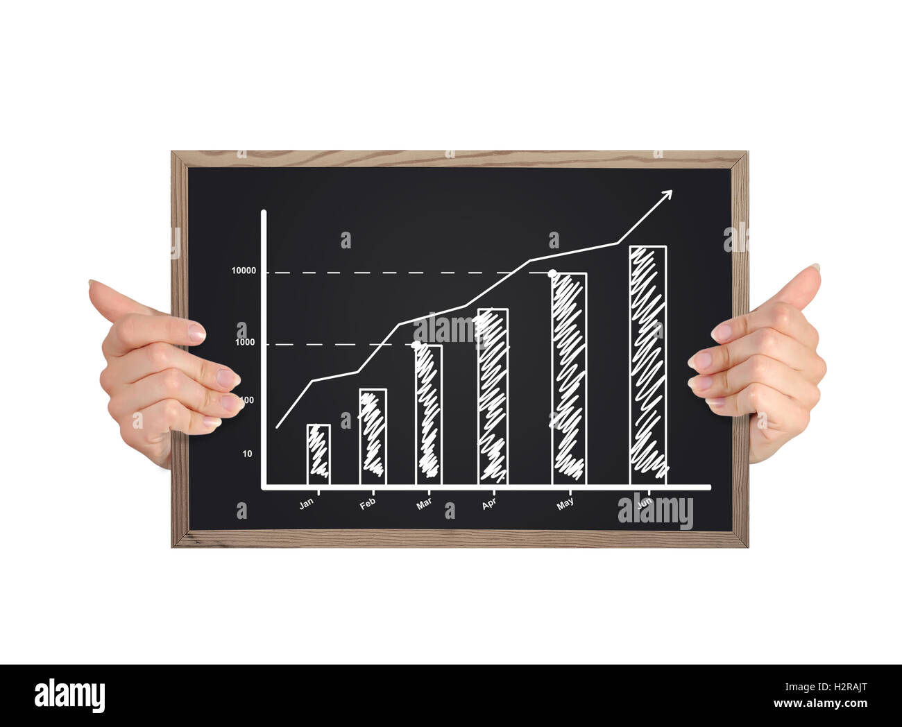 blackboard with chart Stock Photo - Alamy