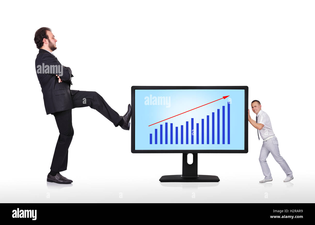 big monitor with chart Stock Photo - Alamy