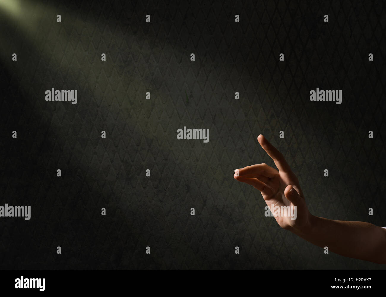 woman's hand reaches for the light rays Stock Photo - Alamy