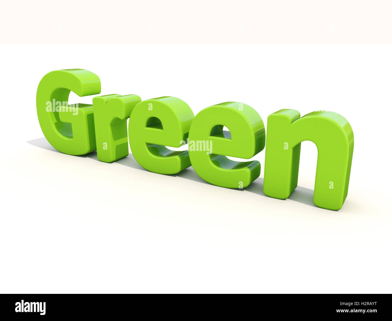 3d word green Stock Photo - Alamy