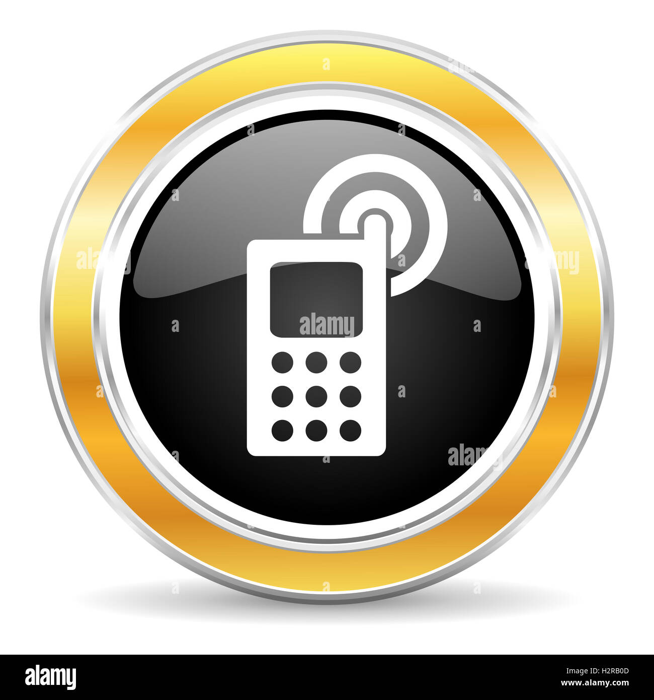 Mobile phone icon button hi-res stock photography and images - Alamy