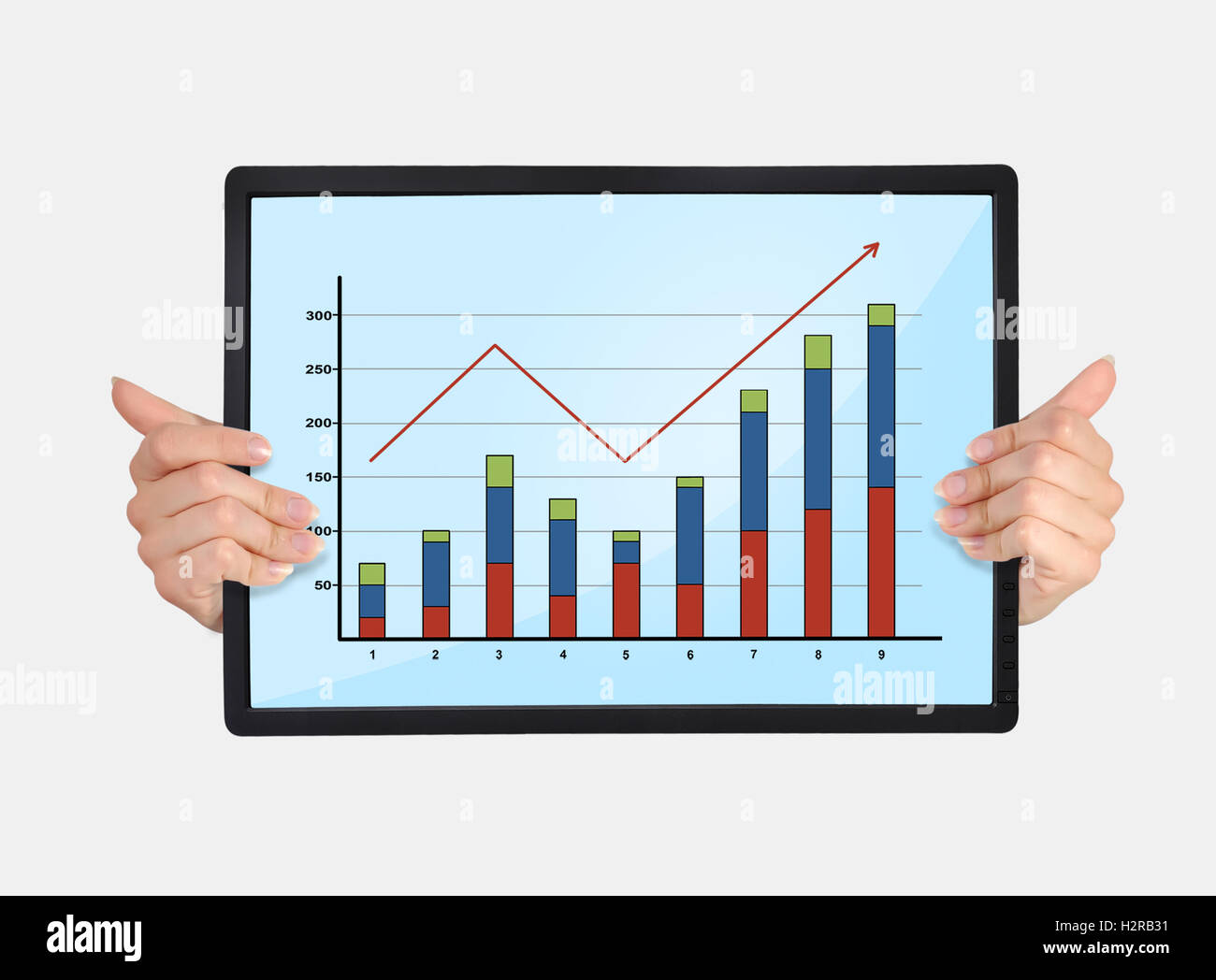 tablet with graph Stock Photo - Alamy